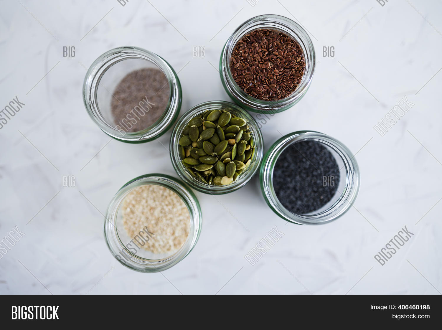Seed Jars Sesame Poppy Image & Photo (Free Trial) | Bigstock