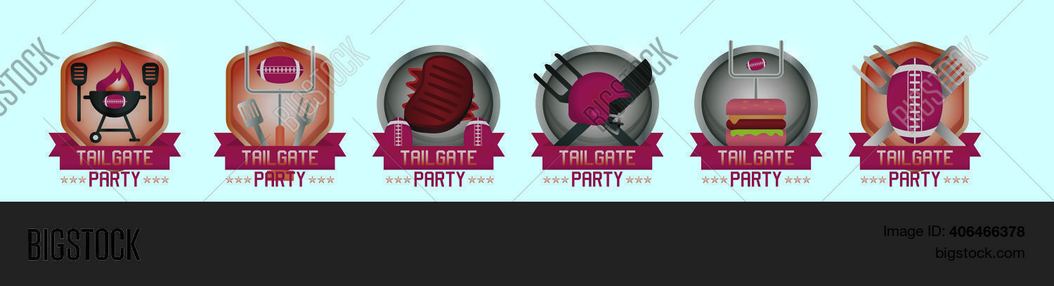 Set Tailgate Logo Vector & Photo (Free Trial) | Bigstock