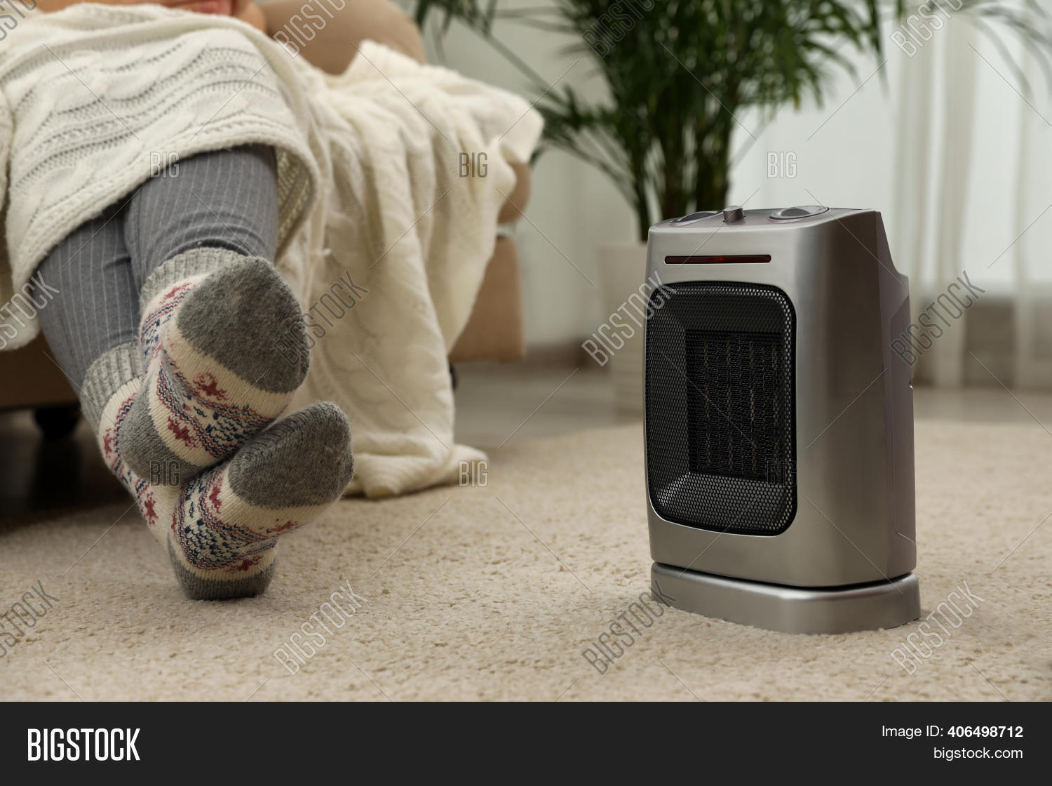 Woman Warming Legs Image & Photo (Free Trial) | Bigstock