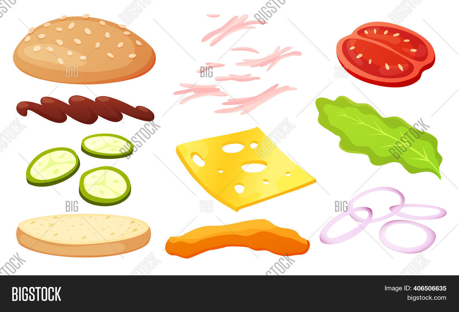 Burger Ingredients Diy Image & Photo (Free Trial) | Bigstock