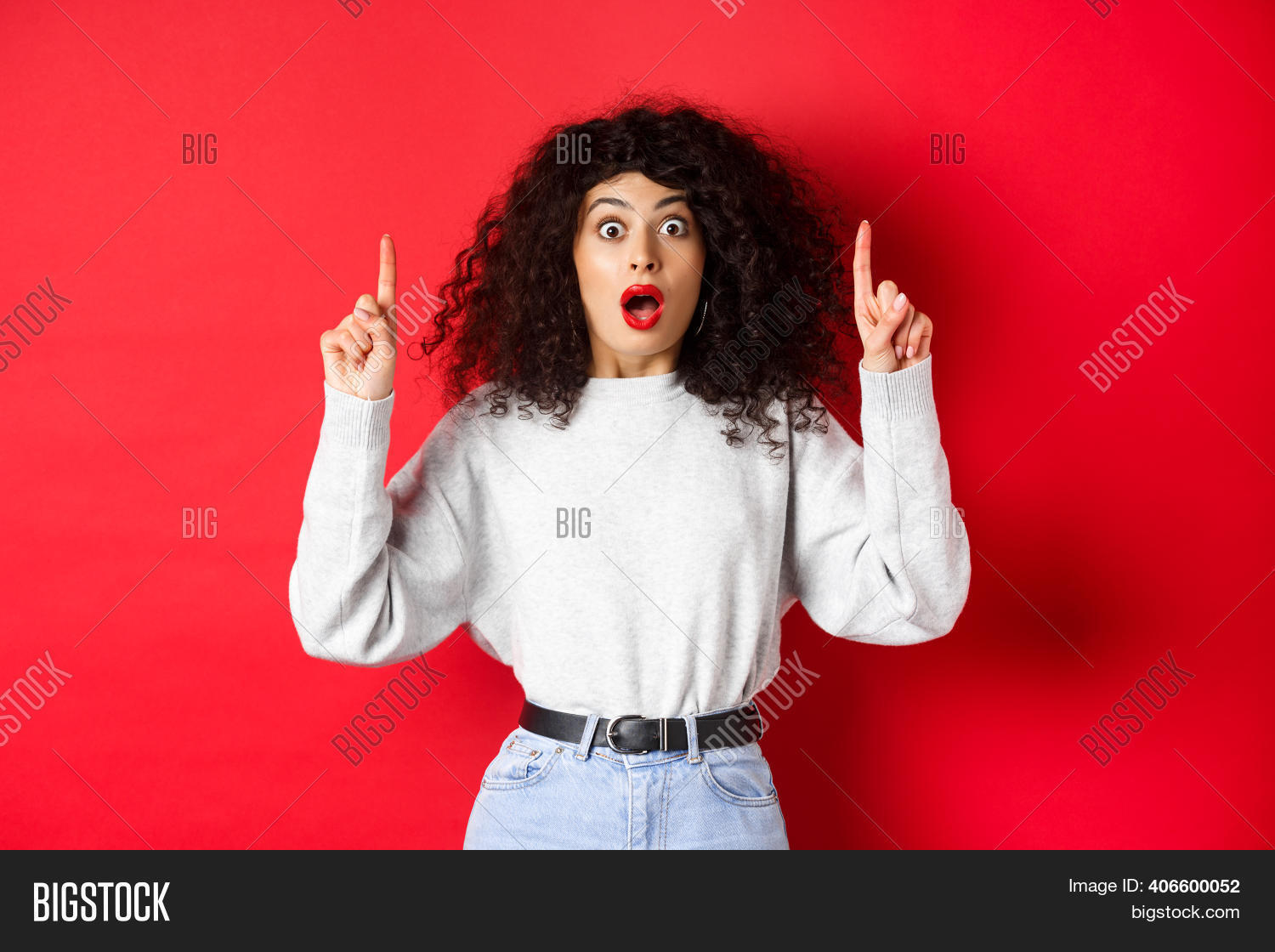 Startled Girl Showing Image & Photo (Free Trial) | Bigstock