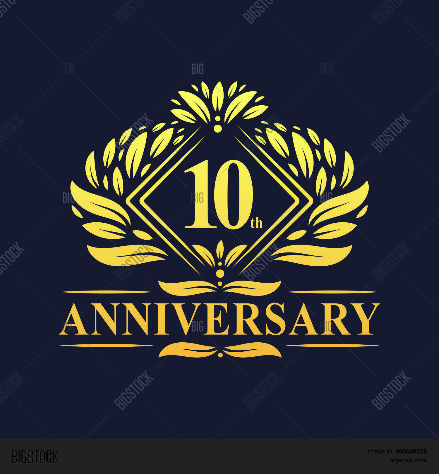 10th Anniversary Logo Vector