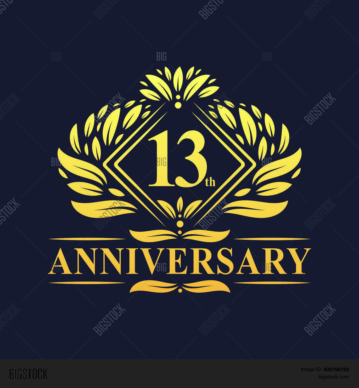 13 Years Anniversary Vector & Photo (Free Trial) | Bigstock