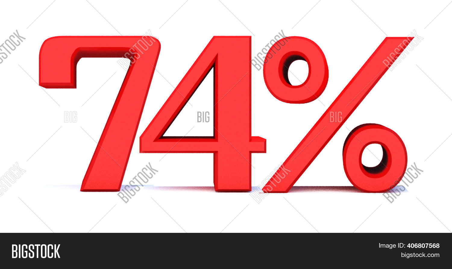 74 Percent Off 3d Sign Image & Photo (Free Trial) | Bigstock