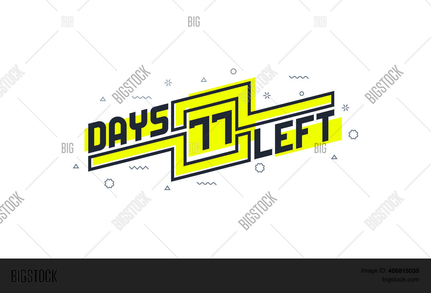 77 Days Left Vector & Photo (Free Trial) | Bigstock