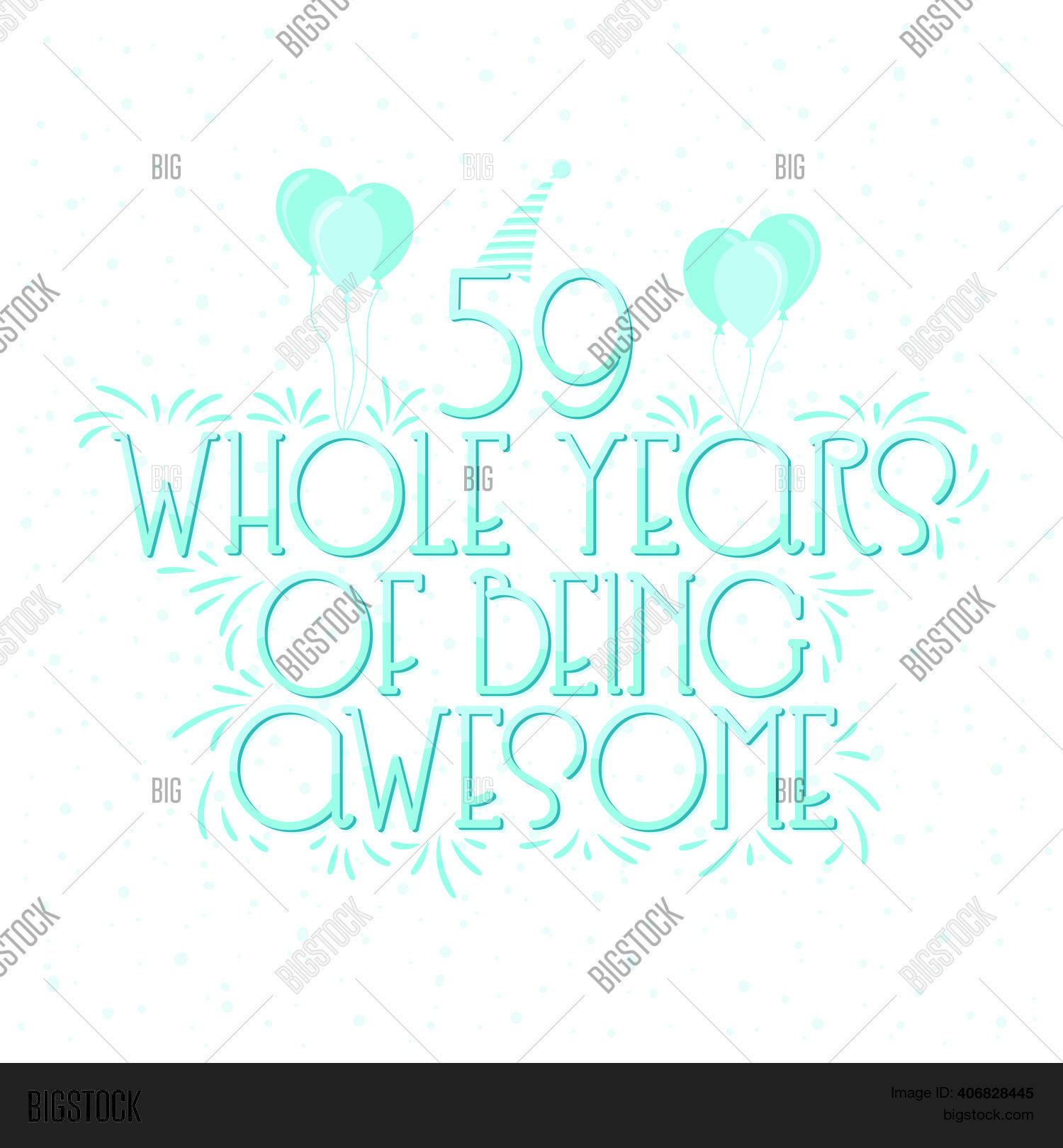 59 Years Birthday 59 Vector & Photo (Free Trial) | Bigstock