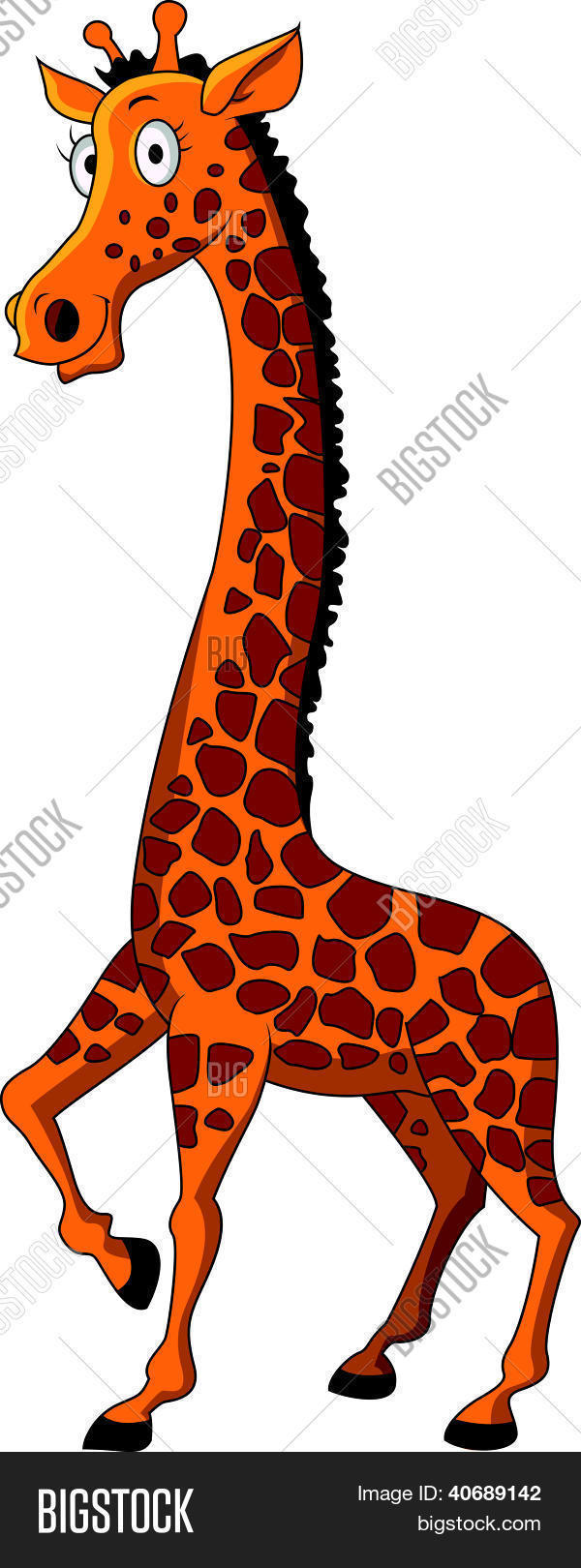 Giraffe Cartoon Vector & Photo (Free Trial) | Bigstock