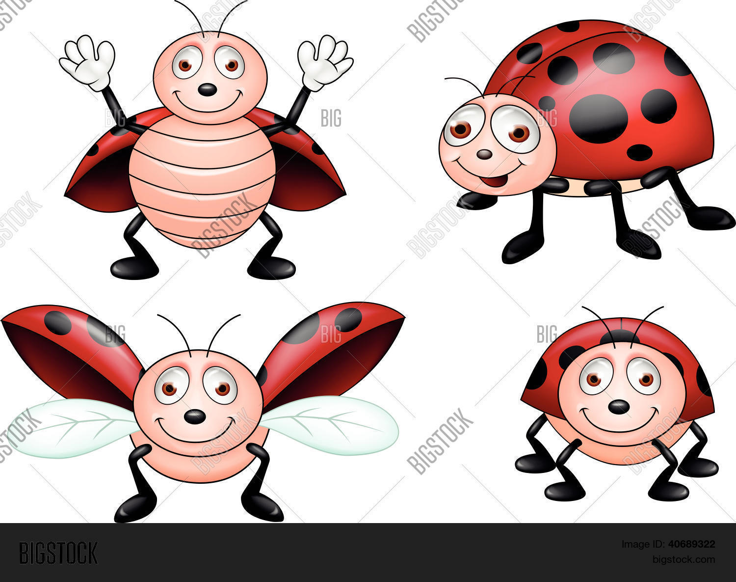 Cute Lady Bug Cartoon Vector & Photo (Free Trial) | Bigstock