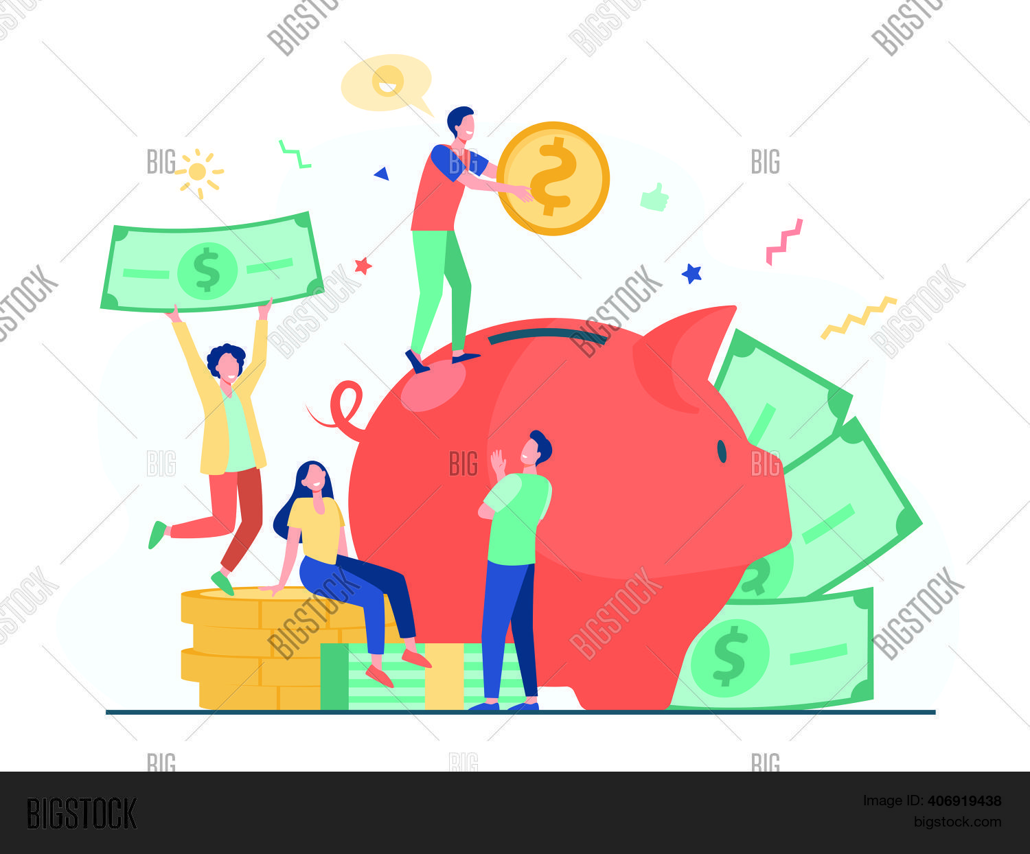 People Saving Money Cartoons