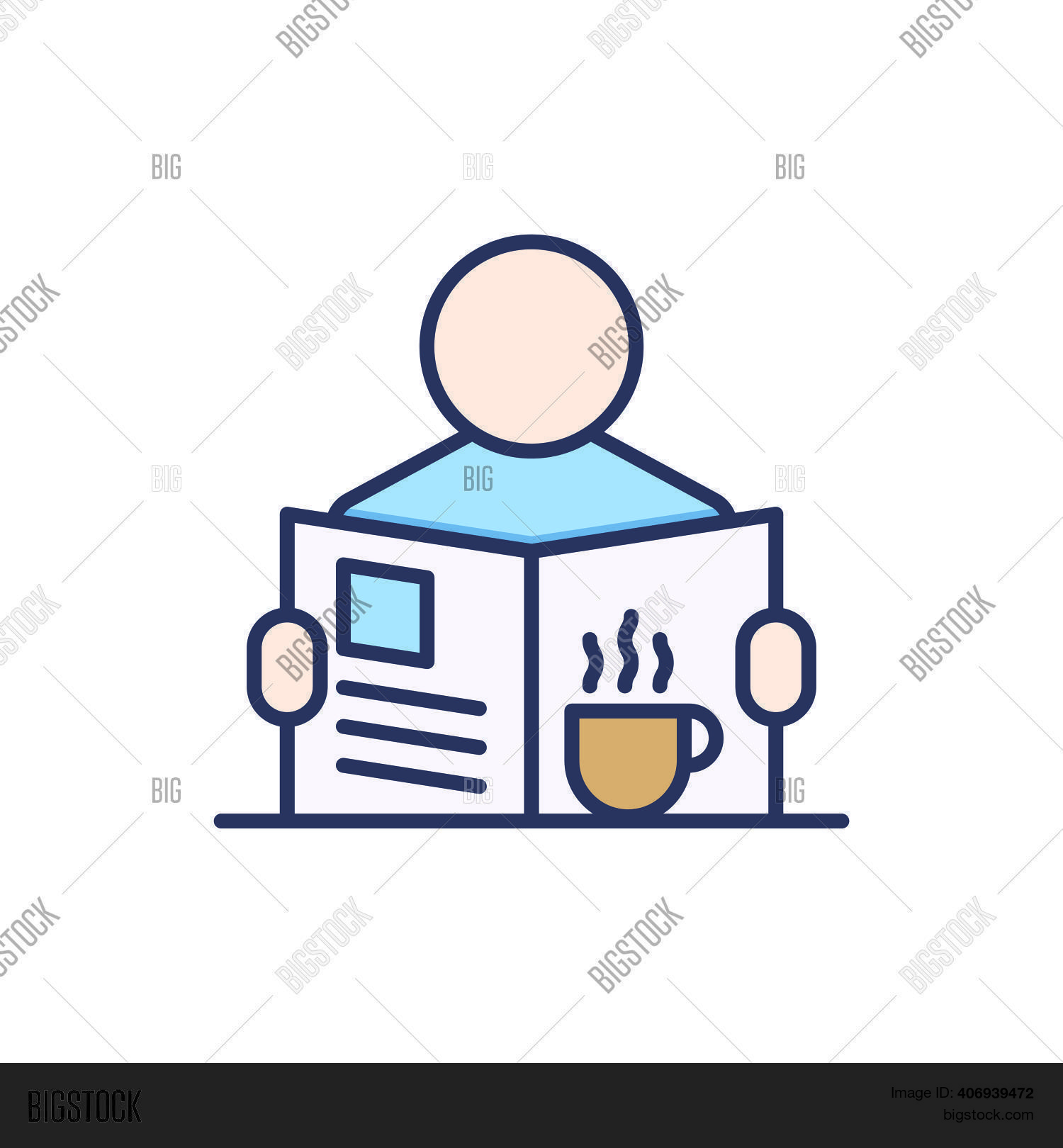 Reading Newspaper Icon