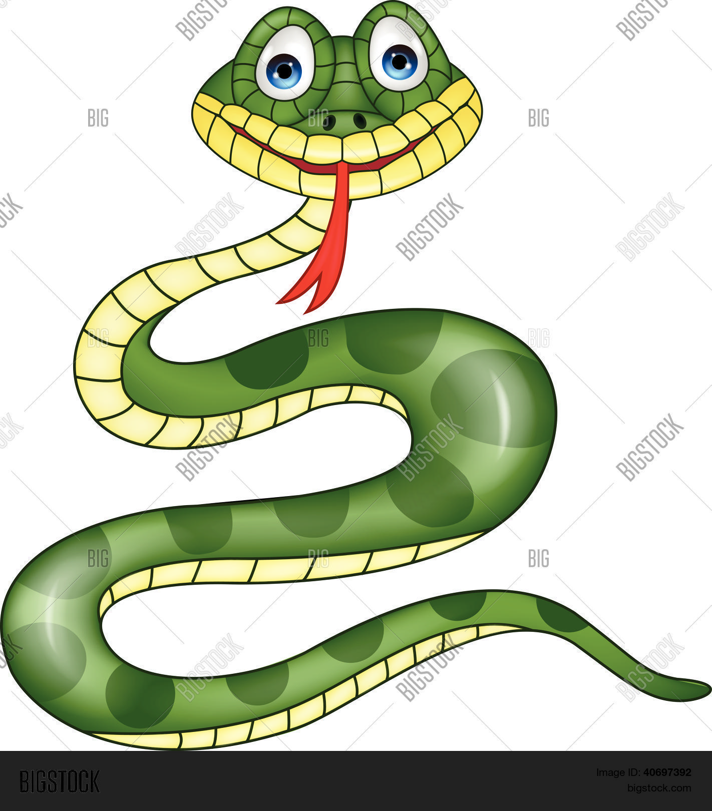 Funny Snake Cartoon Vector & Photo (Free Trial) | Bigstock
