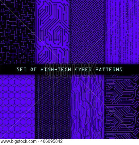 Set Seamless Cyber Vector & Photo (Free Trial) | Bigstock