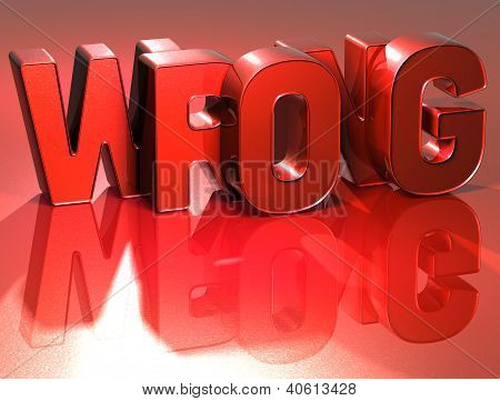3D Word Wrong On Red Image & Photo (Free Trial) | Bigstock