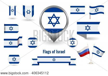 Flag Israeli. Circle Vector & Photo (Free Trial) | Bigstock
