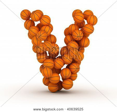 Letter V, Basketball Image & Photo (Free Trial) | Bigstock