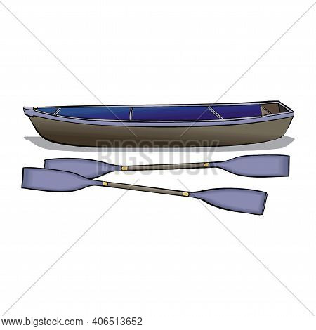 Wooden Boat Side View Vector & Photo (Free Trial) | Bigstock