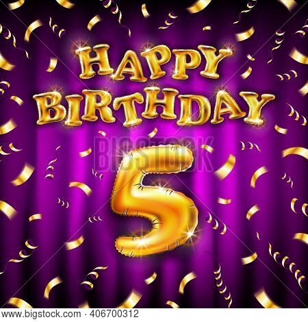 Happy Birthday 5 Vector & Photo (Free Trial) | Bigstock
