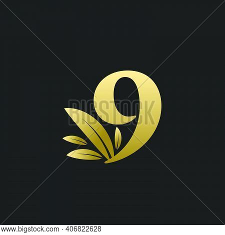 Golden Number Nine Vector & Photo (Free Trial) | Bigstock