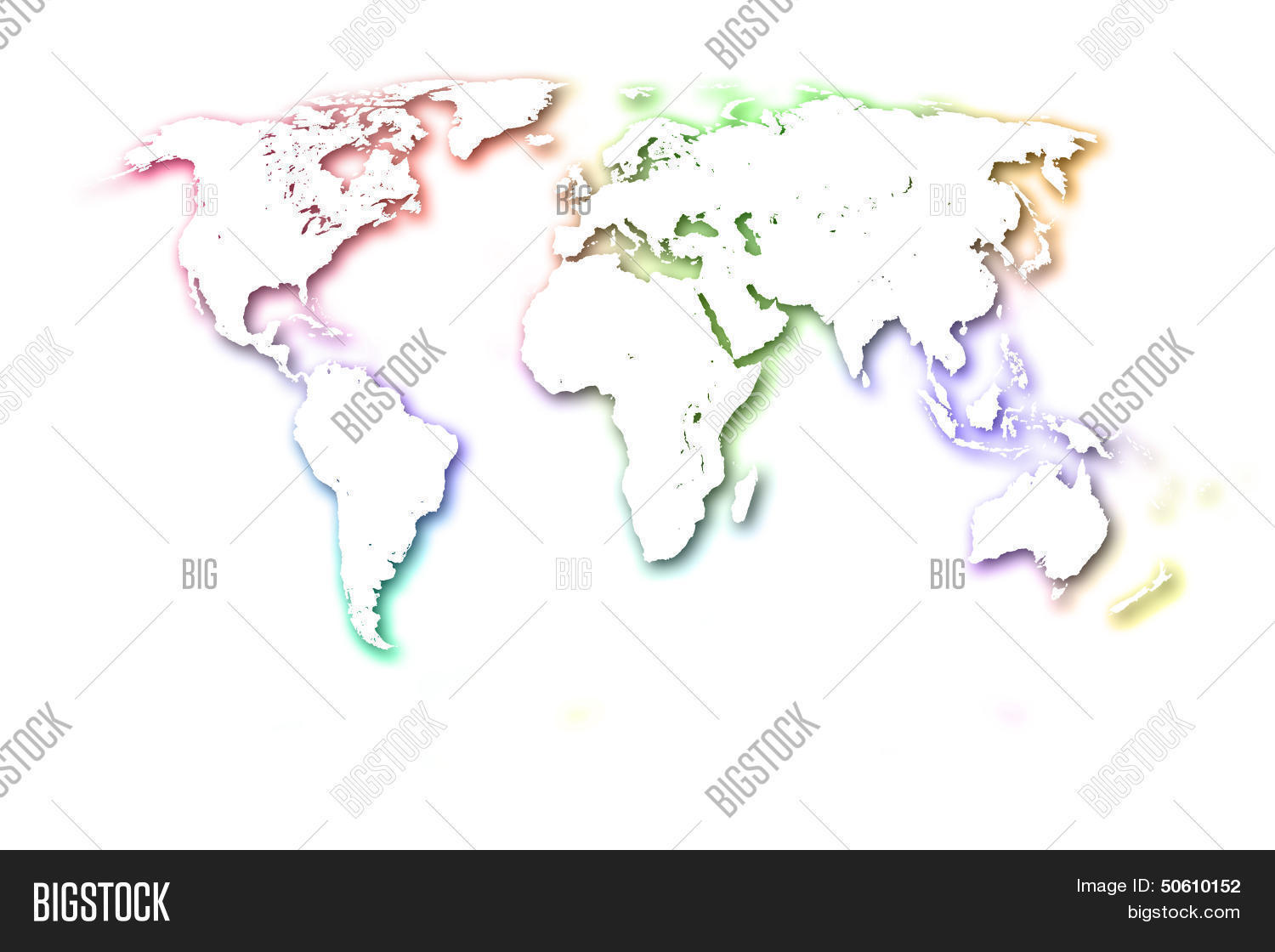 Colorful World Map Image & Photo (Free Trial) | Bigstock