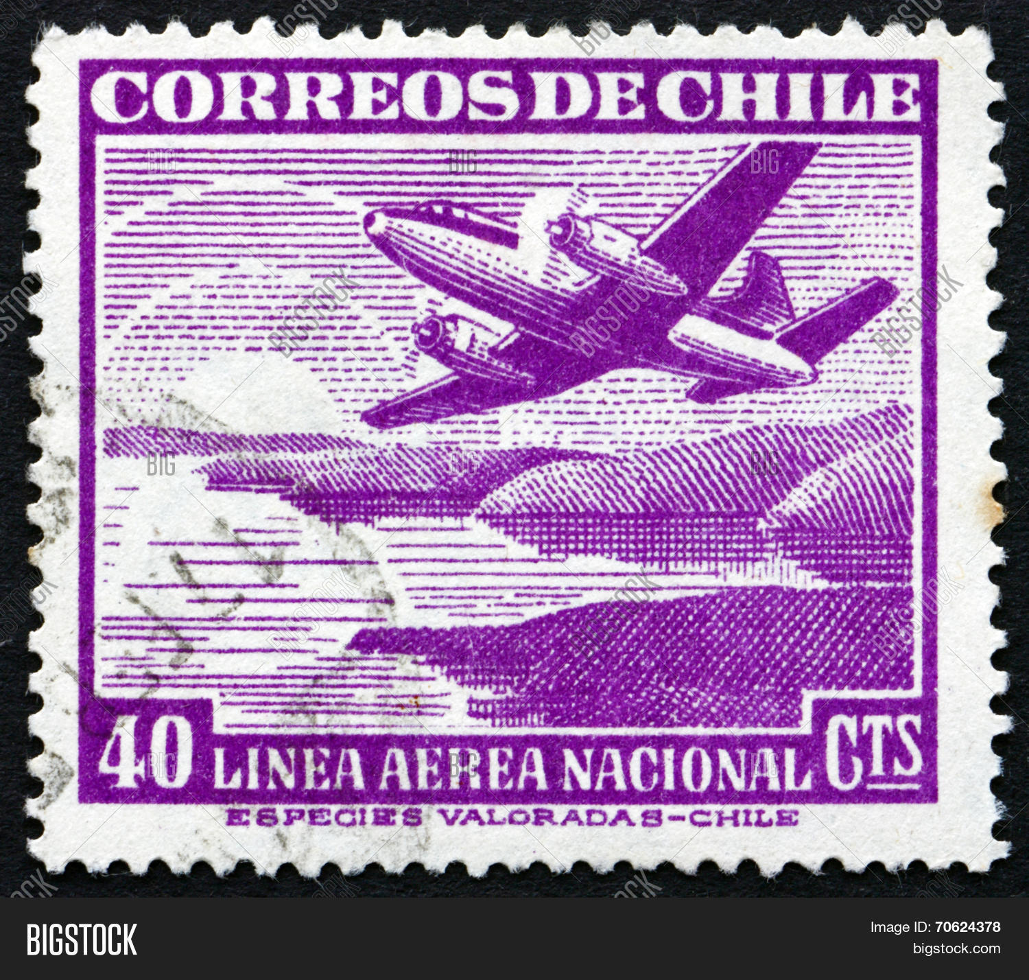 Postage Stamp Chile Image & Photo (Free Trial) | Bigstock