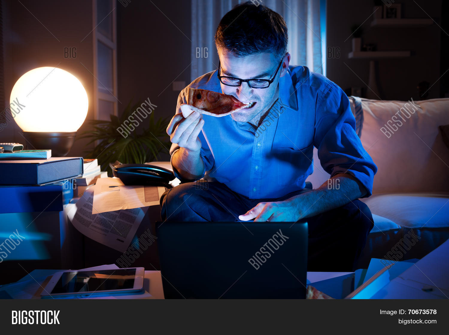 Eating Front Computer Image & Photo (Free Trial) | Bigstock