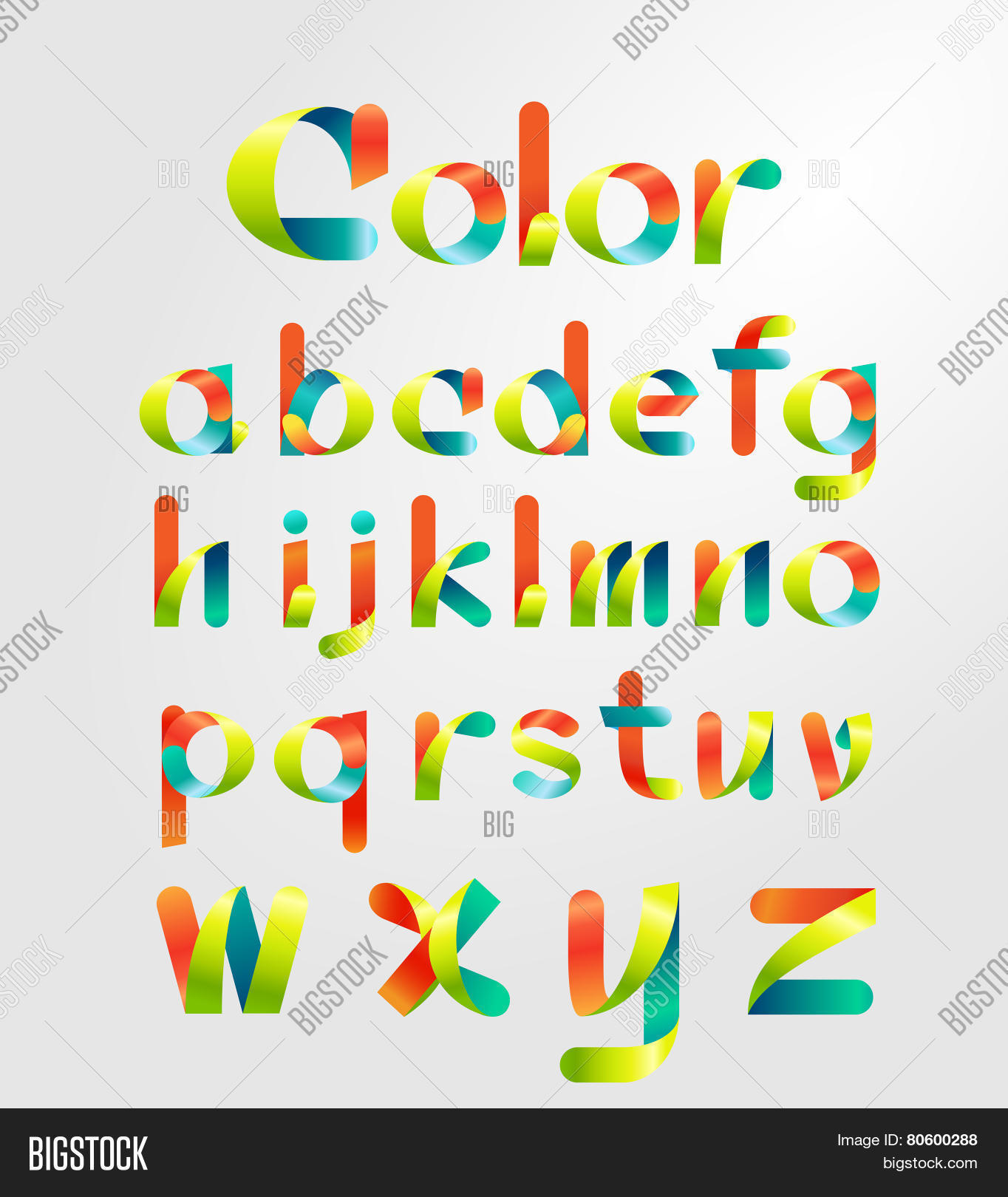 Ribbon Alphabet Vector & Photo (Free Trial) | Bigstock
