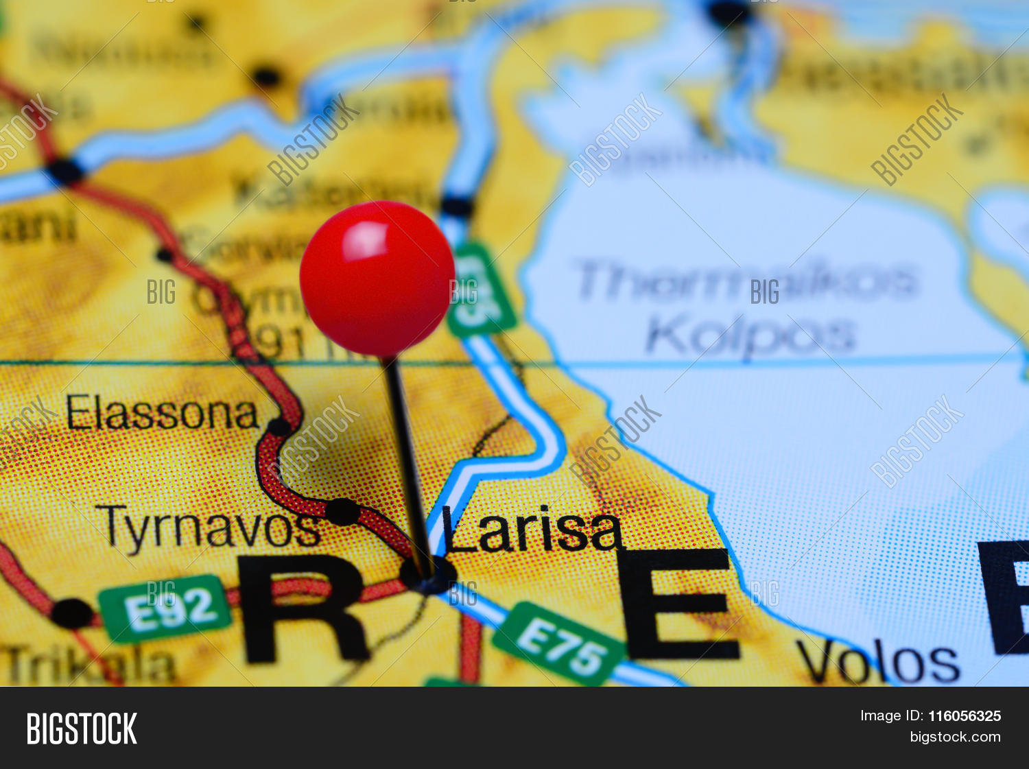 Larisa Pinned On Map Image & Photo (Free Trial) | Bigstock