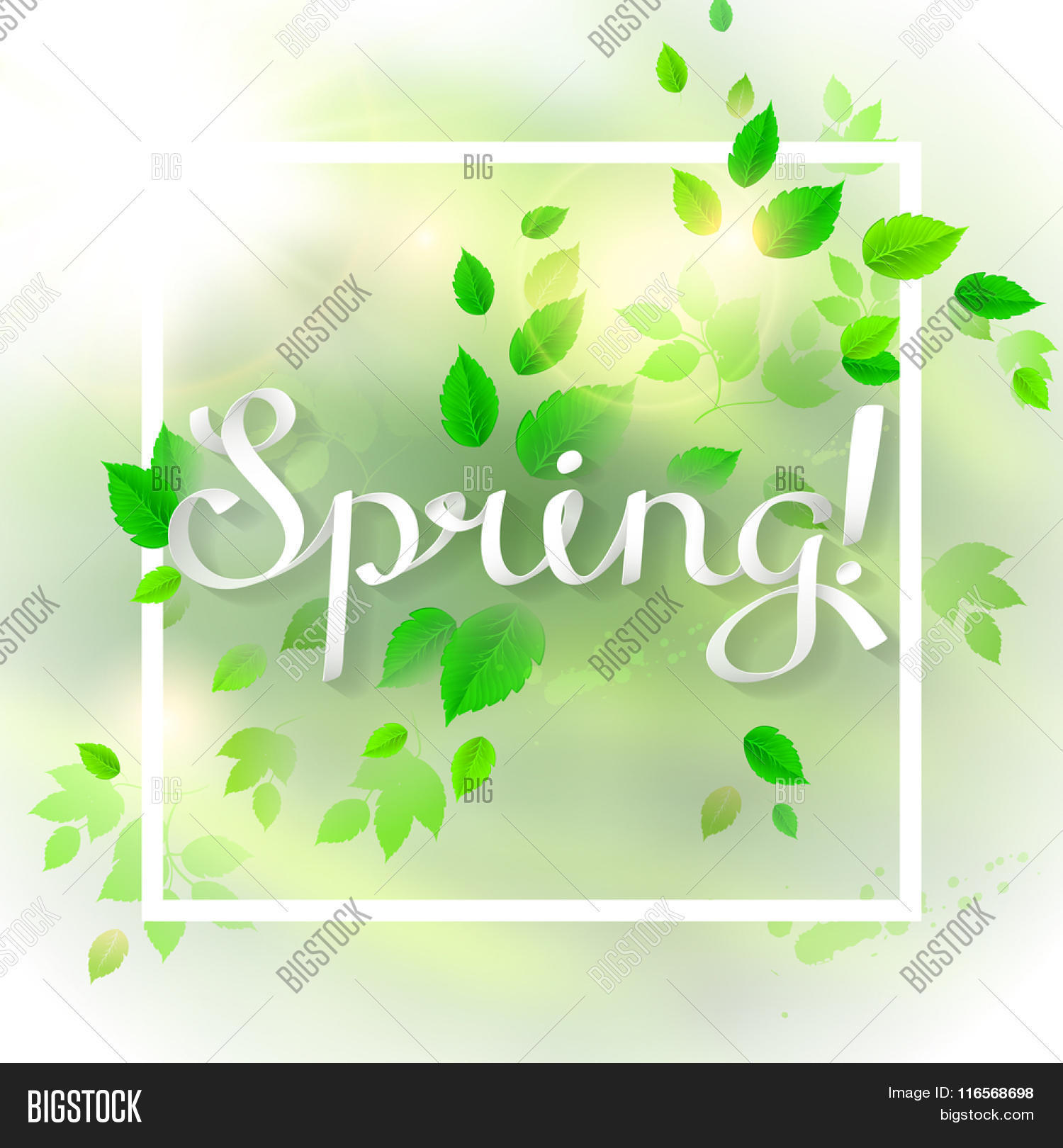 Written Word Spring. Vector & Photo (Free Trial) | Bigstock