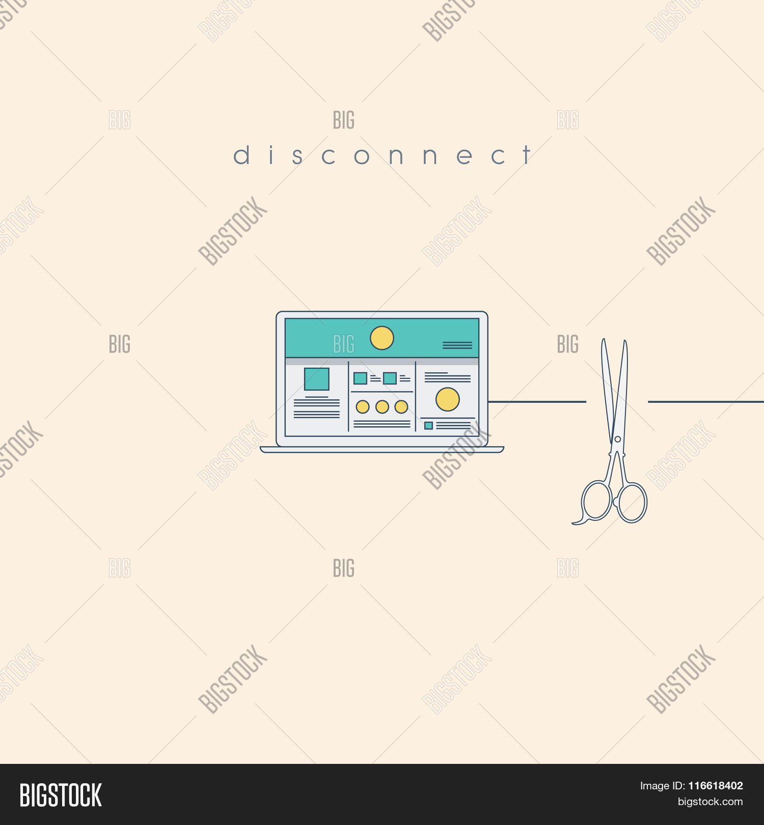 Disconnect Concept Vector & Photo (Free Trial) | Bigstock