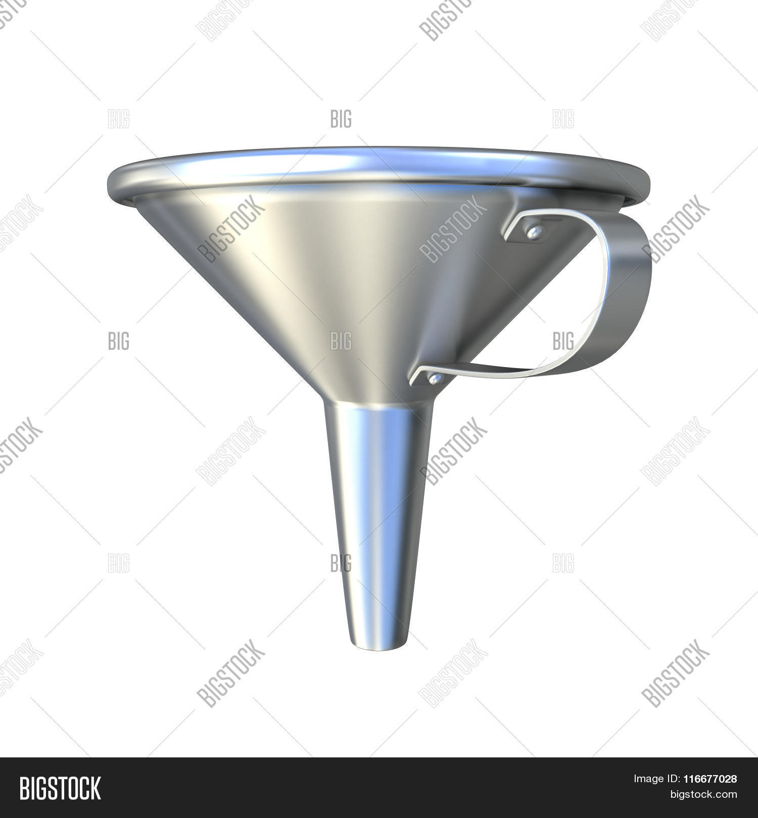 Steel Funnel. 3D Image & Photo (Free Trial) | Bigstock
