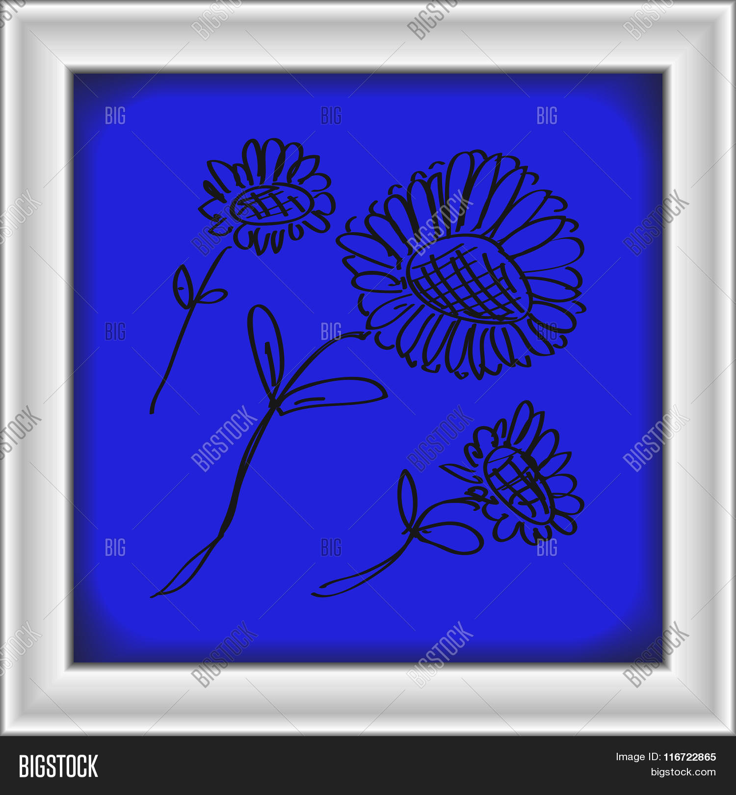 Simple Doodle Flower Vector & Photo (Free Trial) | Bigstock