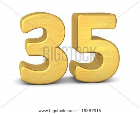 3D Number 35 Gold Image & Photo (Free Trial) | Bigstock