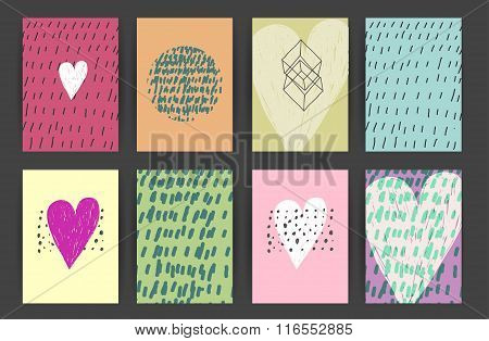 Set Hand Draw Flyers Vector & Photo (Free Trial) | Bigstock