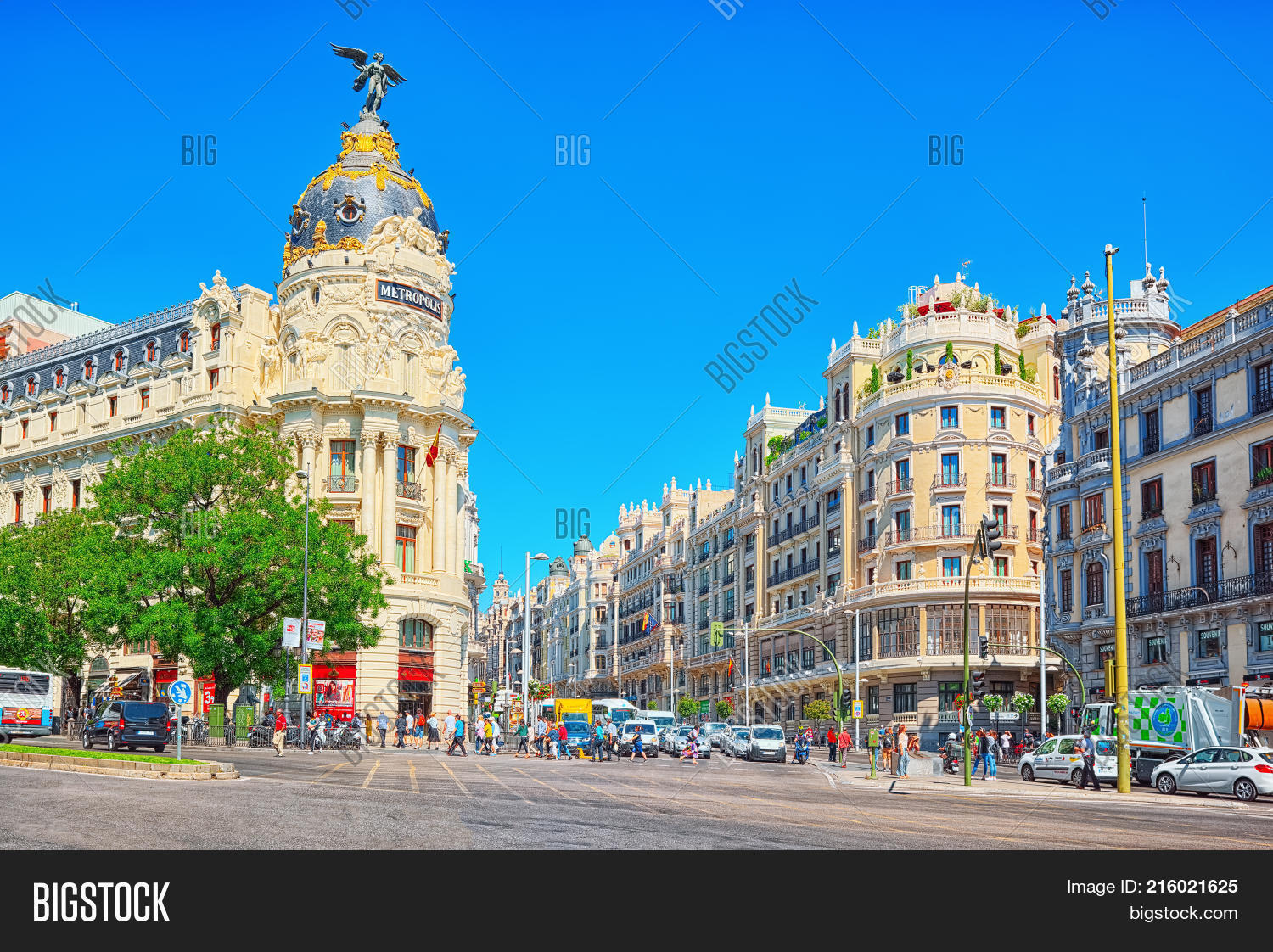 Gran Via Street Madrid Image & Photo (Free Trial) | Bigstock