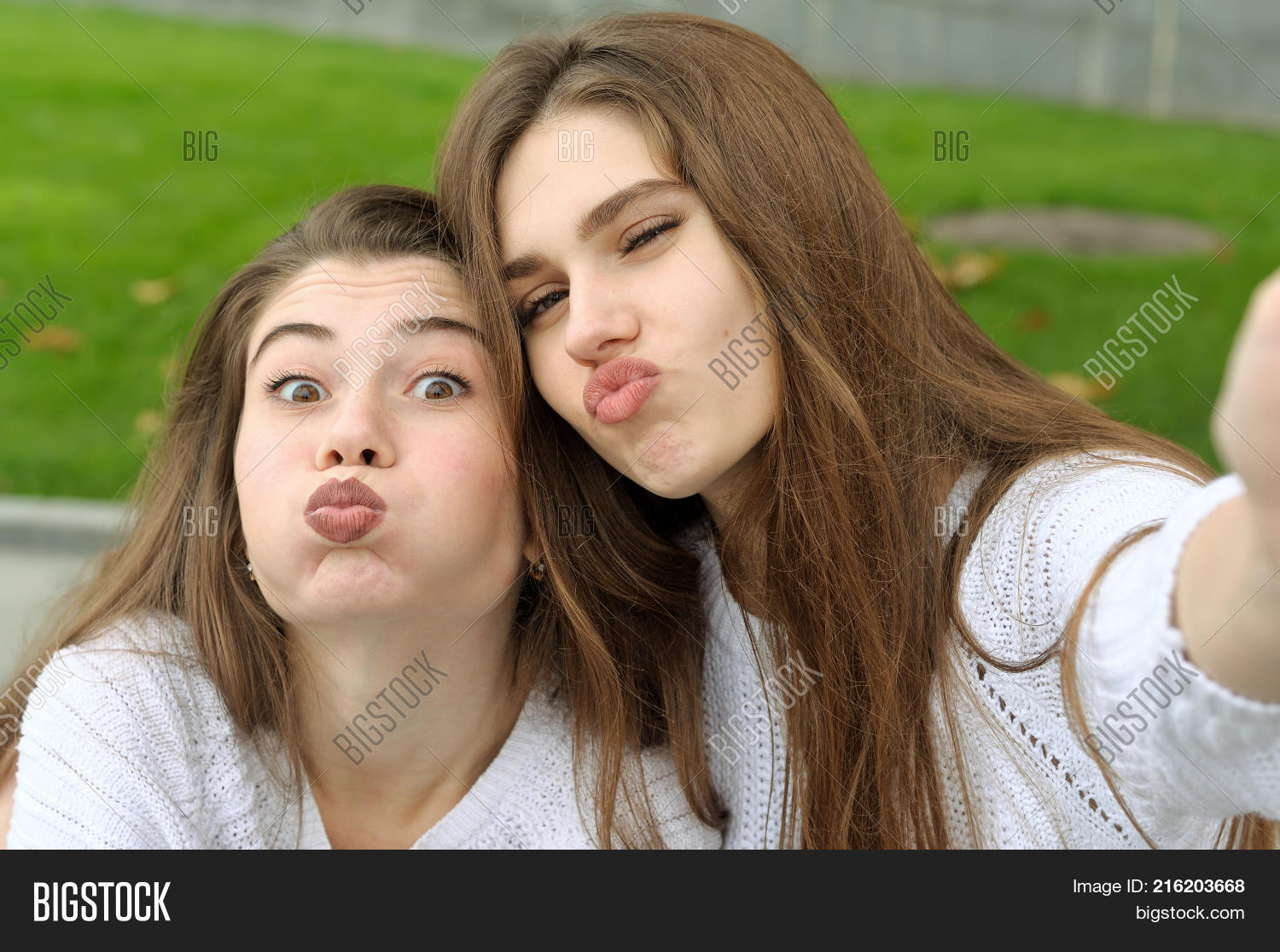Portrait Two Girls Who Image & Photo (Free Trial) | Bigstock