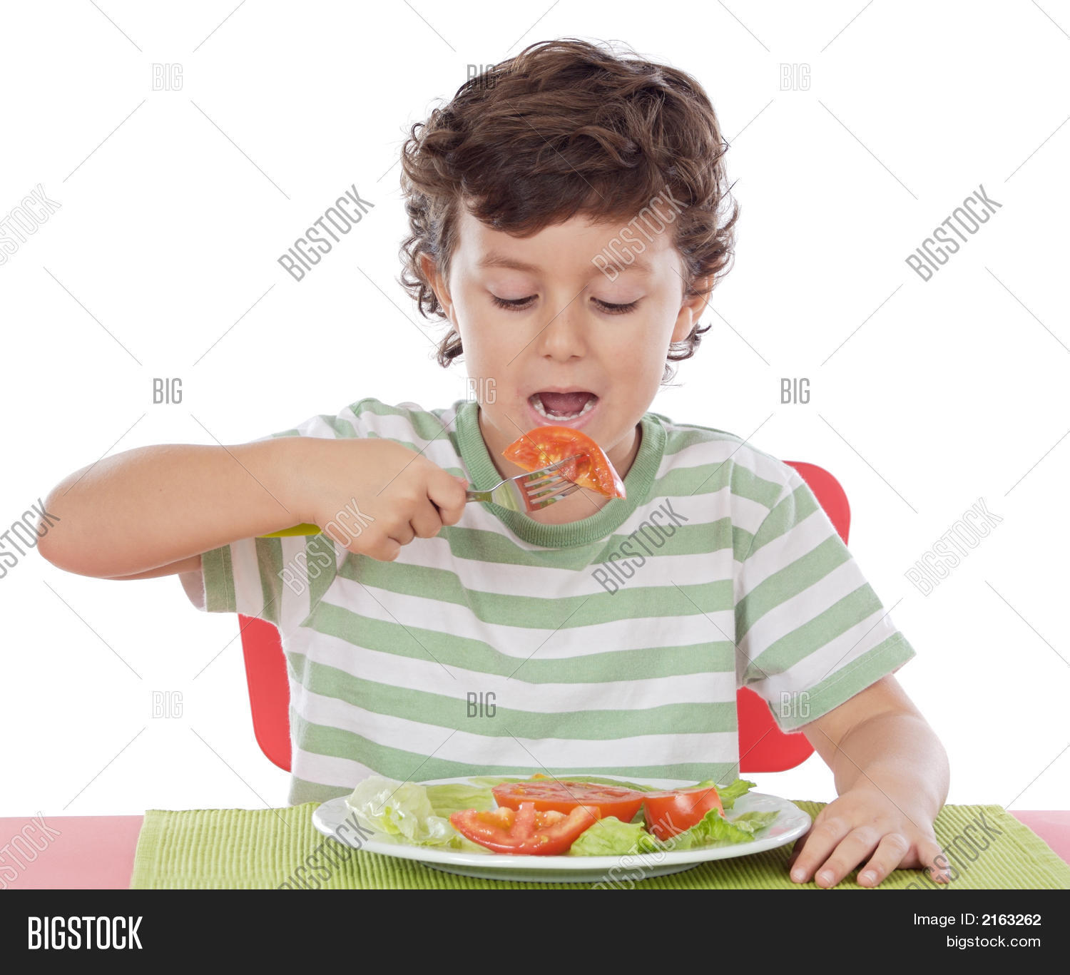 Healthy Child Eating Image & Photo (Free Trial) | Bigstock
