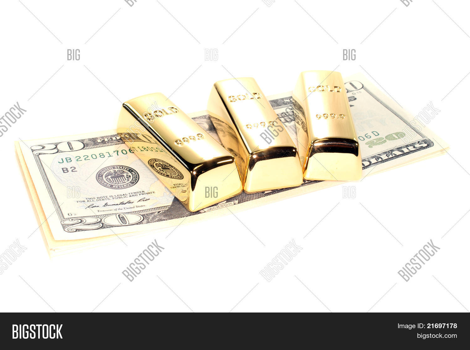Three Gold Bars On Image & Photo (Free Trial) | Bigstock