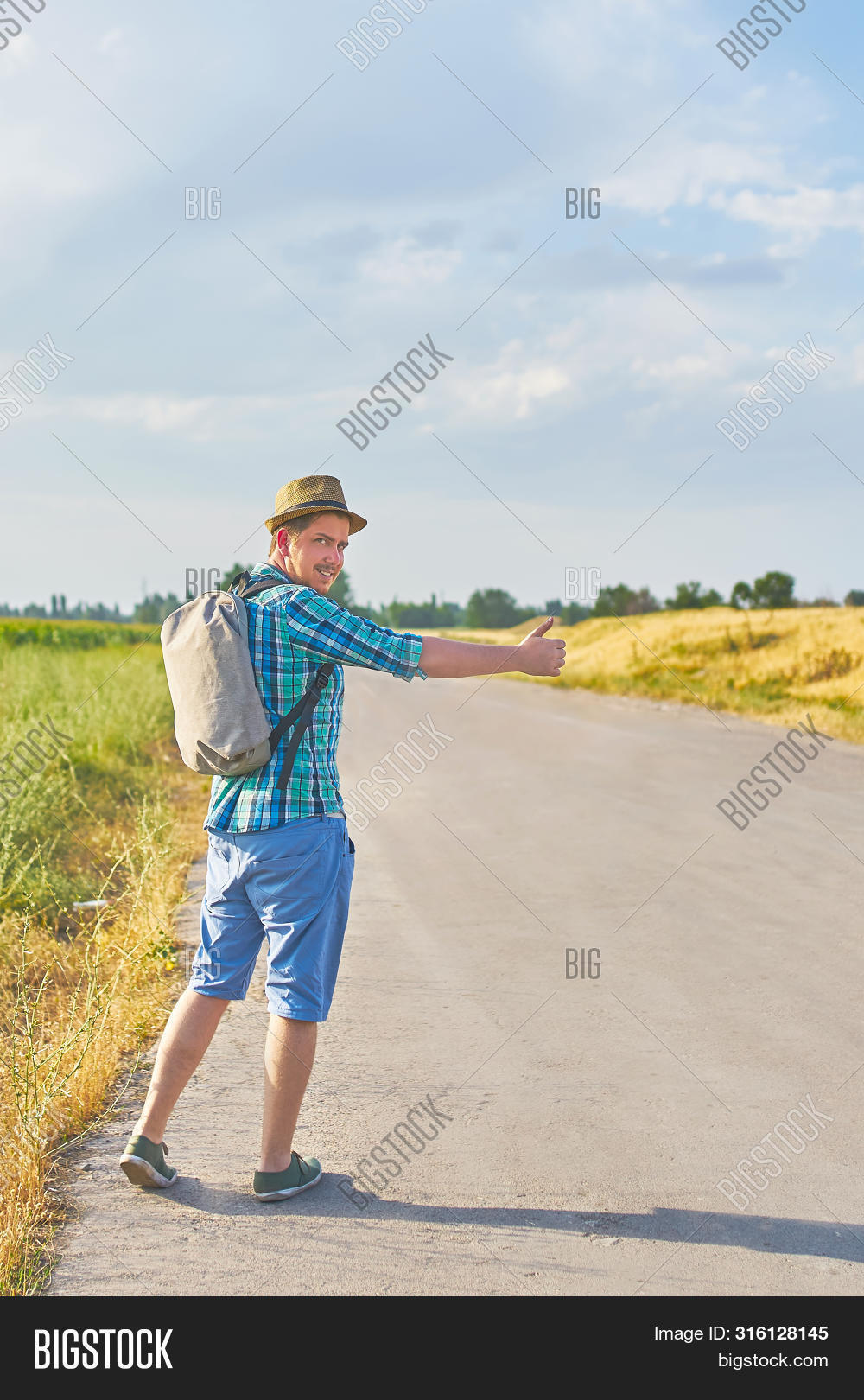 Hitchhiker Backpack Image & Photo (Free Trial) | Bigstock