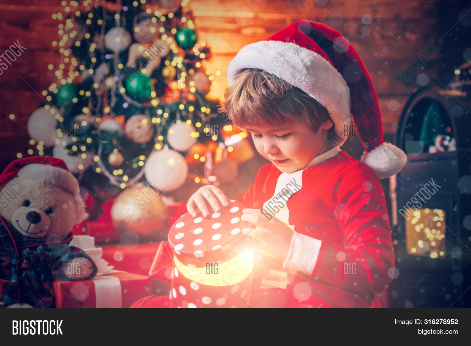 Santa Boy Little Child Image & Photo (Free Trial) | Bigstock