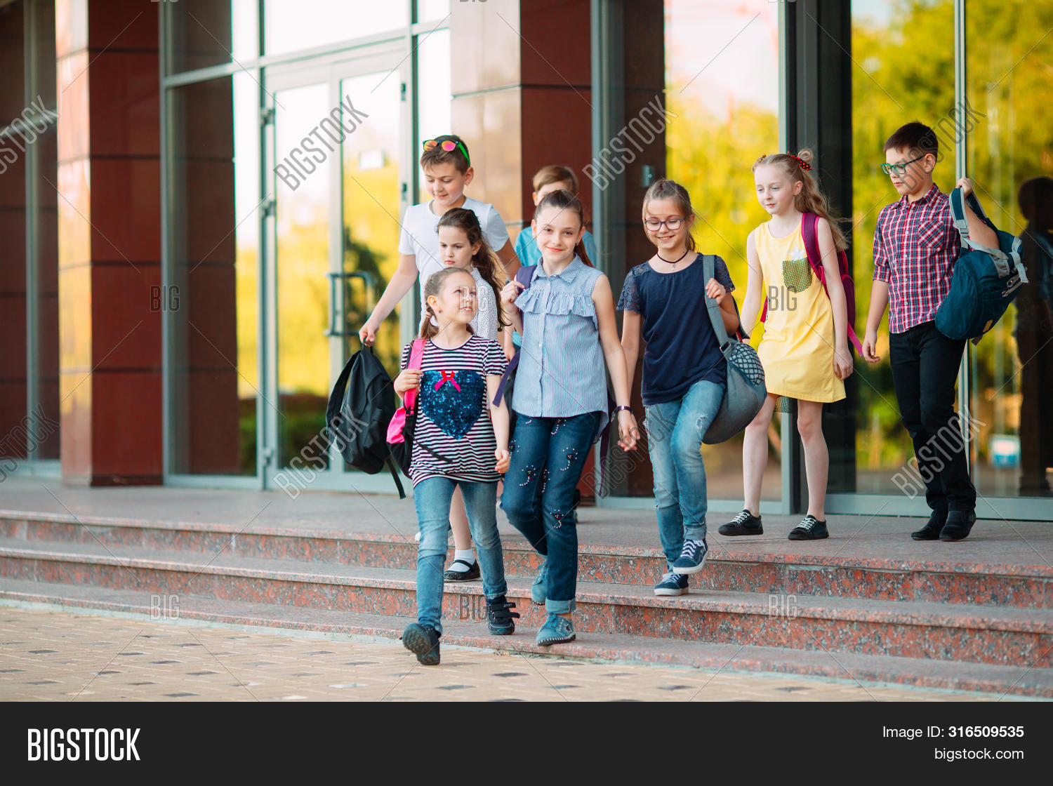 Group Kids Going Image & Photo (Free Trial) | Bigstock