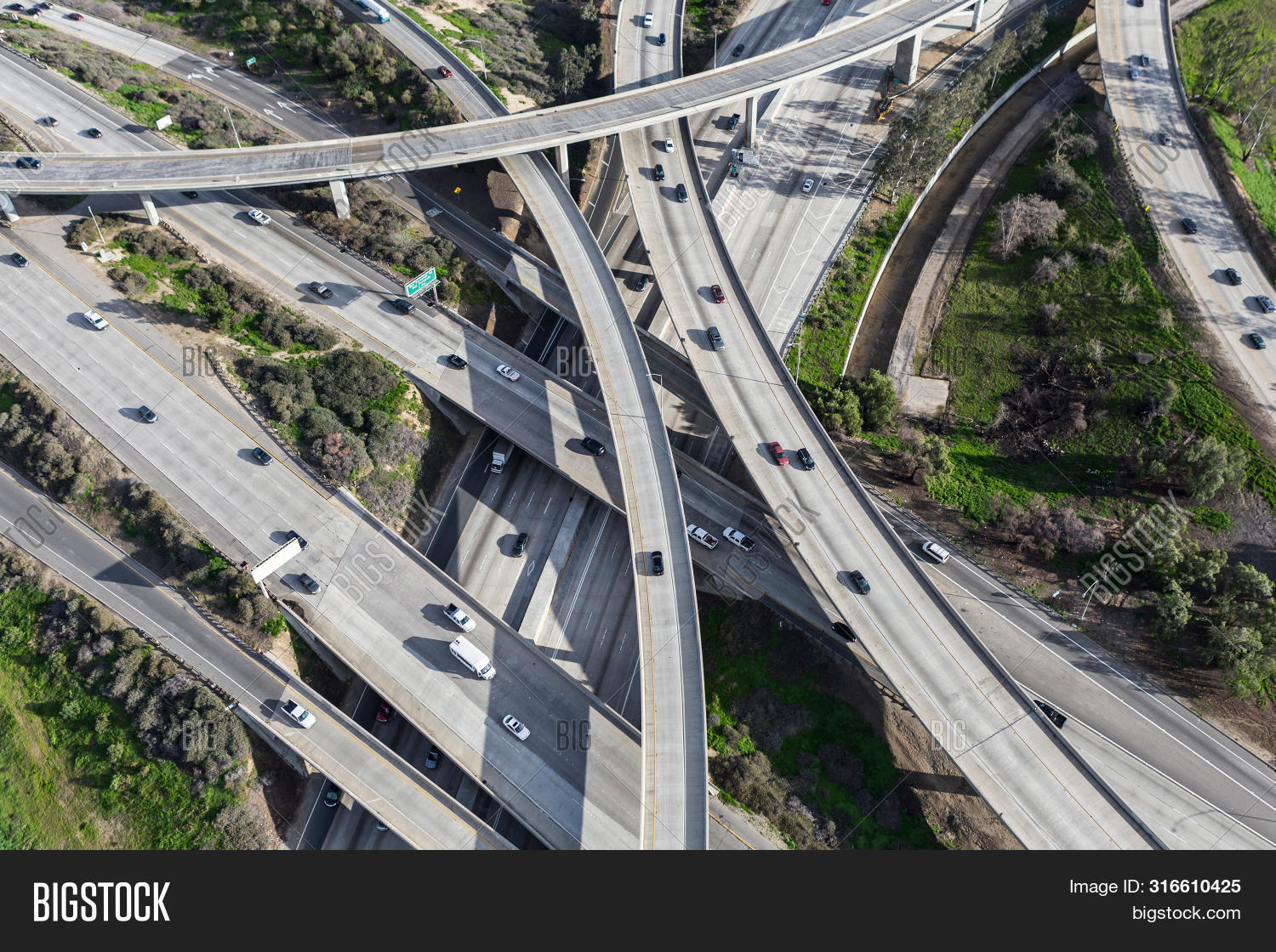 Aerial View Interstate Image & Photo (Free Trial) | Bigstock