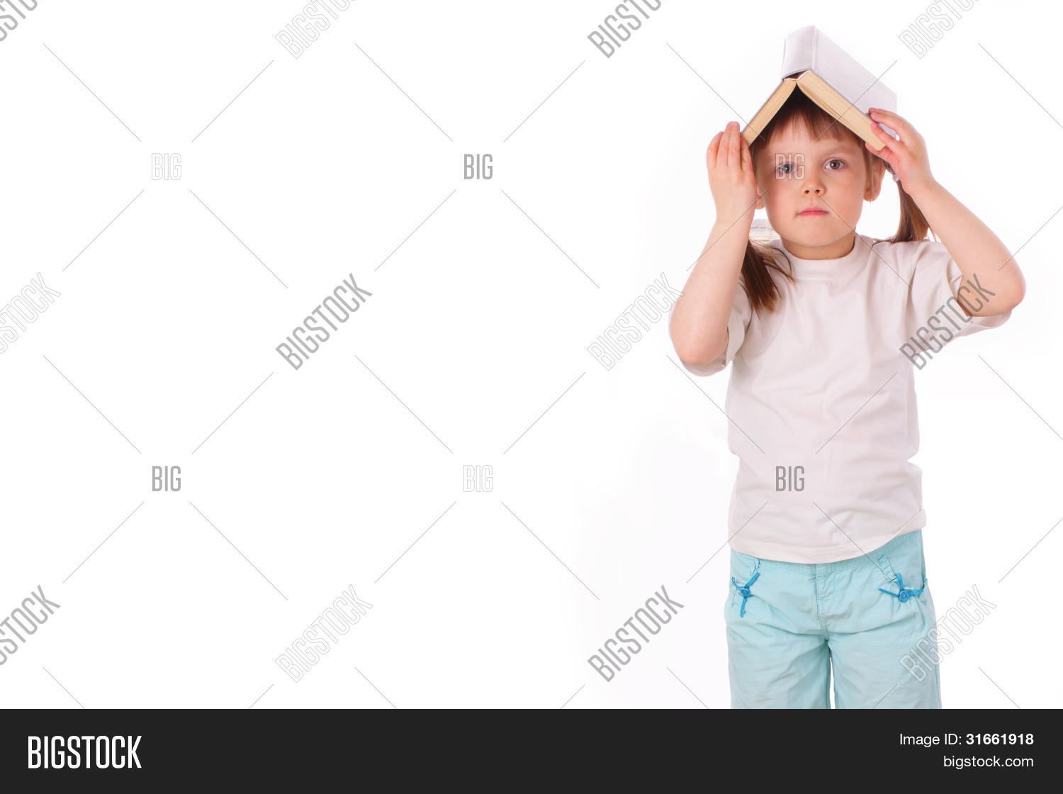 Little Girl Open Book Image & Photo (Free Trial) | Bigstock