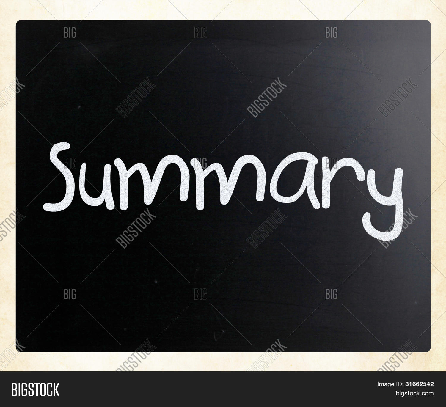 "summary" Handwritten Image & Photo (Free Trial) | Bigstock