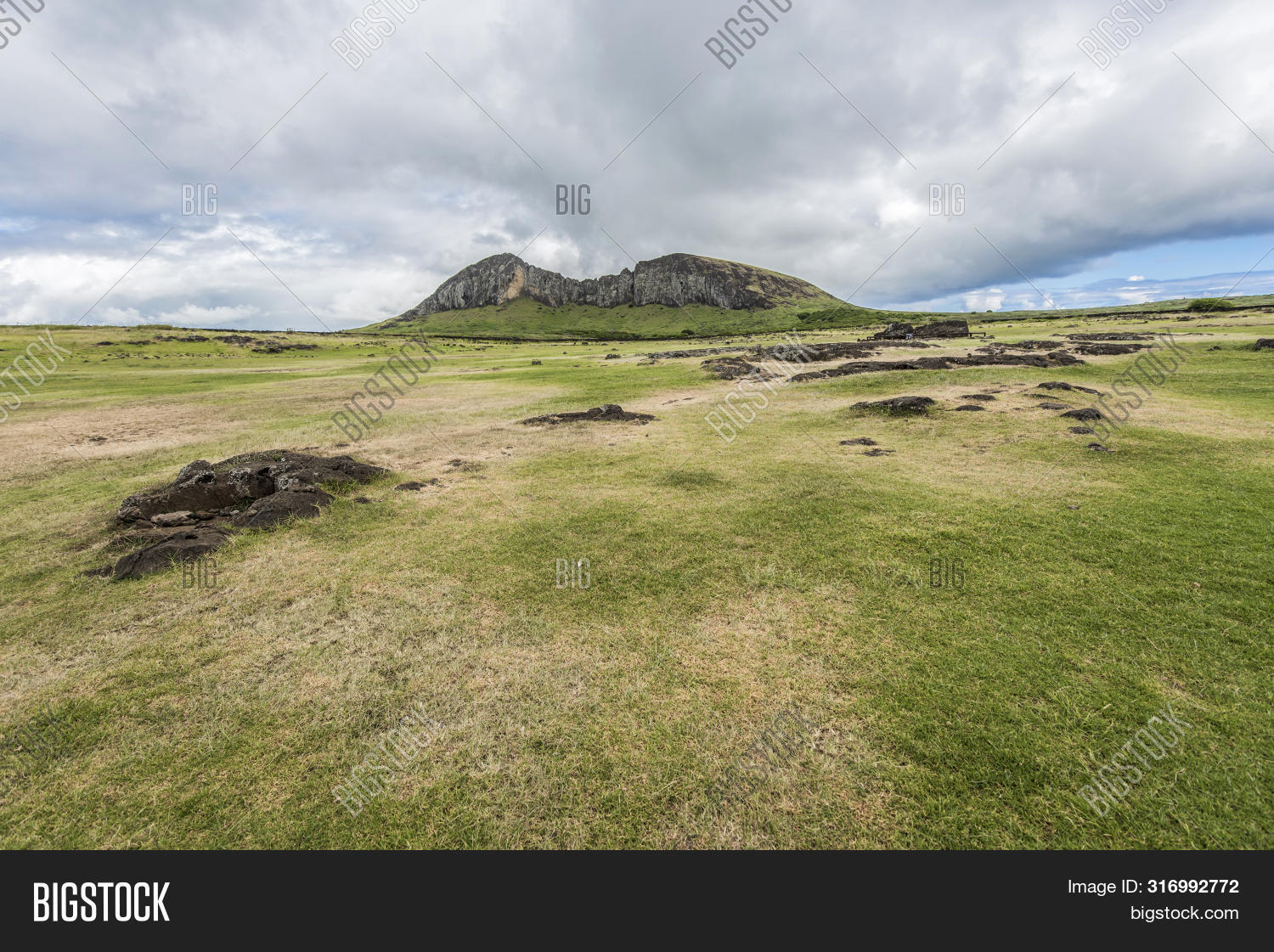 Overview Rano Raraku Image & Photo (Free Trial) | Bigstock