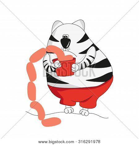 Funny Cat Glutton Vector & Photo (Free Trial) | Bigstock