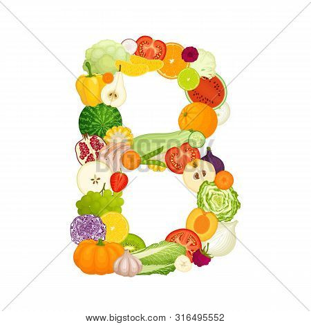 Vector Letter Food. Vector & Photo (Free Trial) | Bigstock