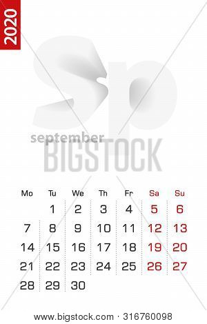 Minimalist Calendar Vector & Photo (Free Trial) | Bigstock