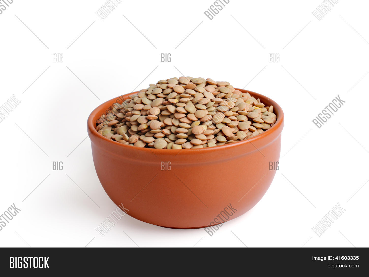 Lentils Bowl On White Image & Photo (Free Trial) | Bigstock