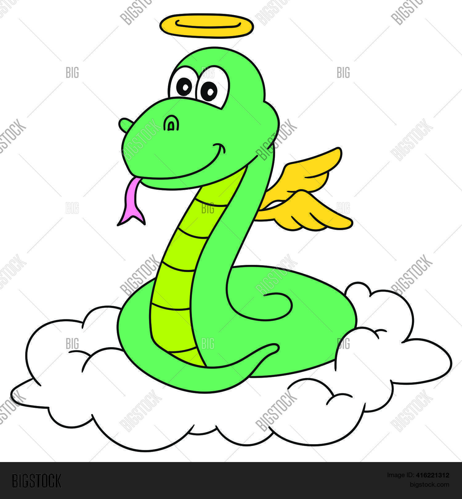 Angel Snake Flying Vector & Photo (Free Trial) | Bigstock