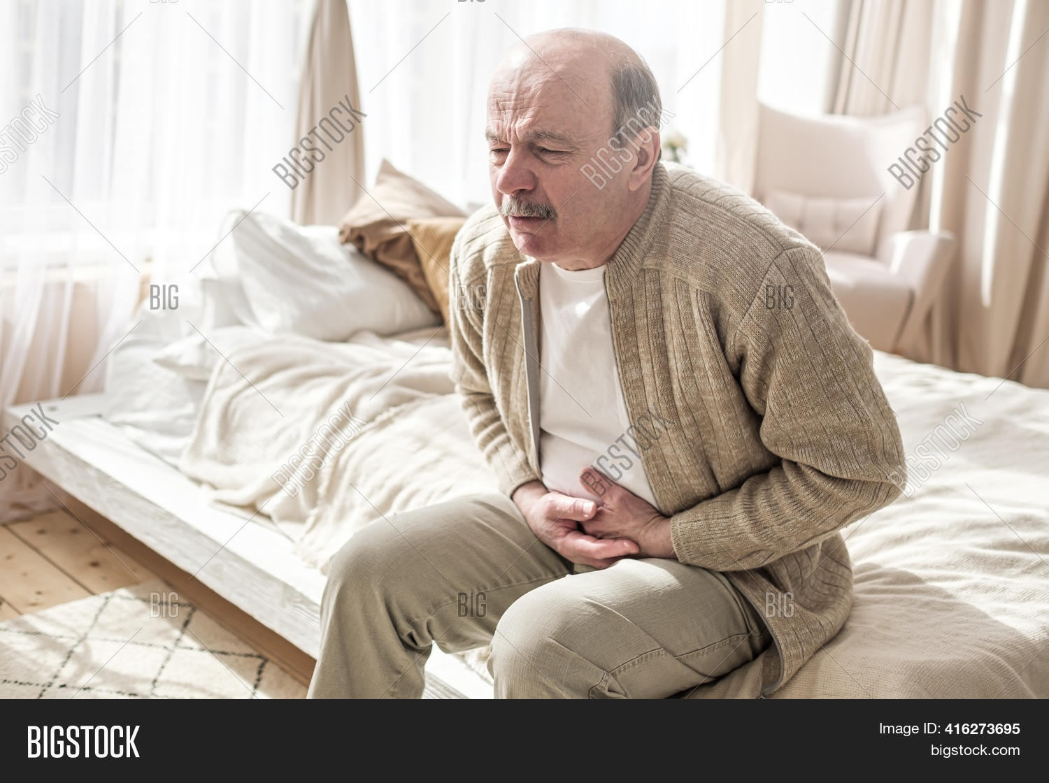 Elderly Man Bellyache Image & Photo (Free Trial) | Bigstock